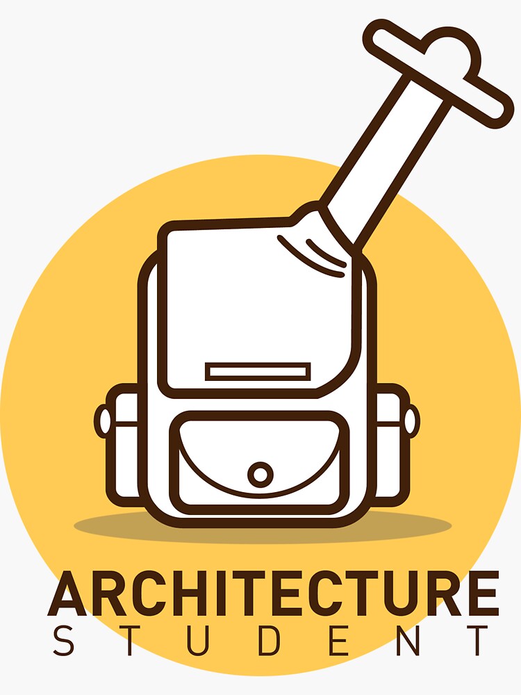 "Architecture Student" Sticker for Sale by cheapyblue | Redbubble