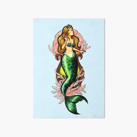 Art & Collectibles Prints Digital Prints Emerald Mermaid fine art print ...