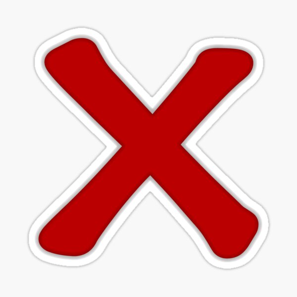 "X" Sticker for Sale by auraclover | Redbubble