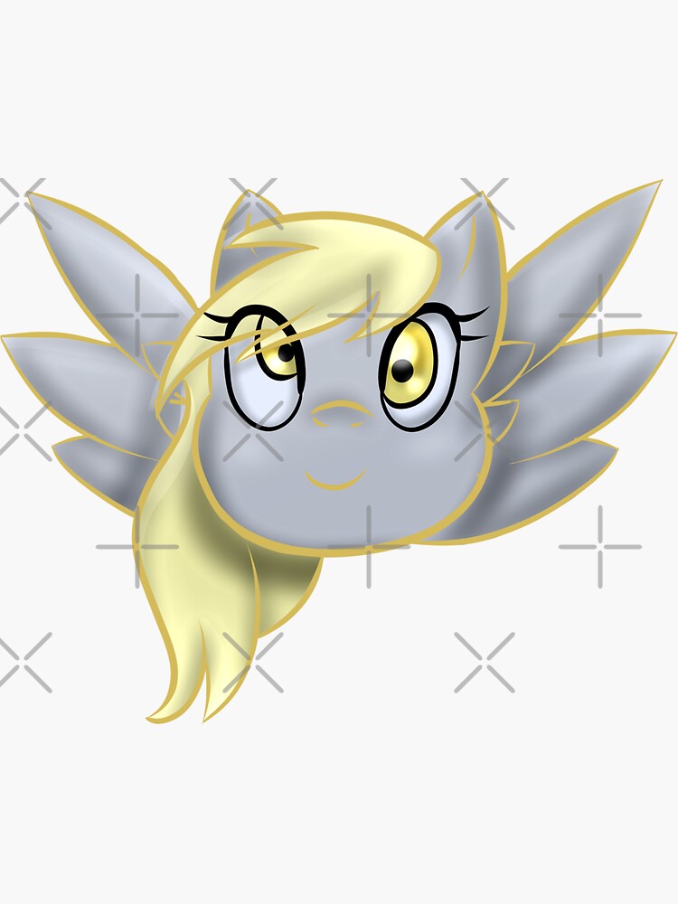 "Derpy Hooves Face" Sticker by BlueHeartTattoo | Redbubble