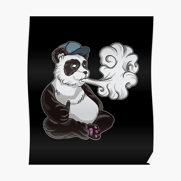 "Vaping Panda Bear Illustration | Animal Vape" Poster by anziehend ...