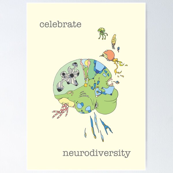 "Celebrate Neurodiversity Poster" Poster for Sale by Leif Prime | Redbubble