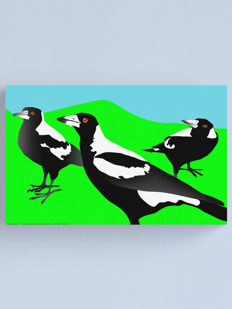 "Magpies" Canvas Print for Sale by rodesigns | Redbubble