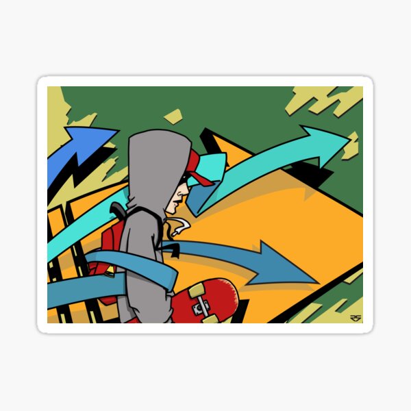 "Moving Forward" Sticker for Sale by RobSmidDesigns | Redbubble