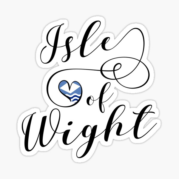 "Heart Isle of Wight, Isle of Wight Flag" Sticker for Sale by Celticana ...
