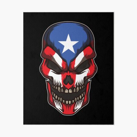 "Puerto Rico Skull | Proud Boricua Flag" Art Board Print by anziehend ...