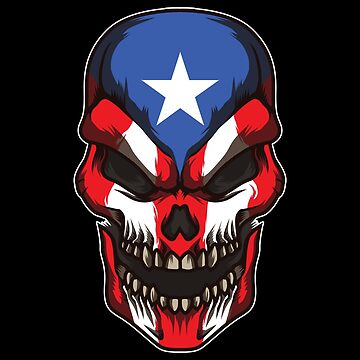 "Puerto Rico Skull | Proud Boricua Flag" Art Board Print by anziehend ...