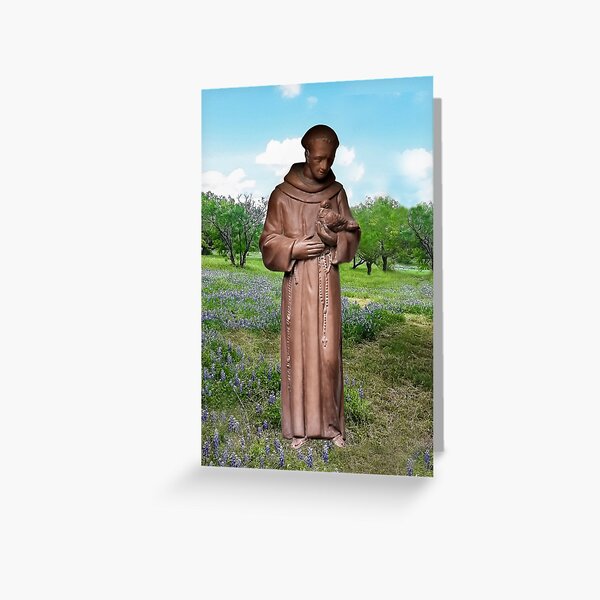 "St. Francis of Assisi, Patron Saint of Birds, In the Garden " Greeting ...