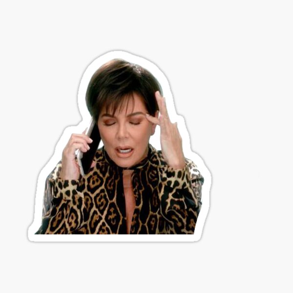 "Kris Jenner Reaction" Sticker by virginiaviolet1 | Redbubble