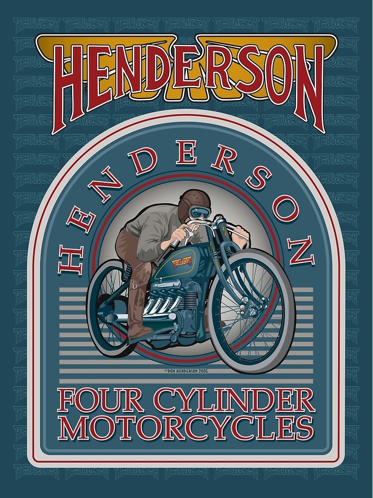 "Henderson Four Cylinder Motorcycles" Art Print for Sale by ...