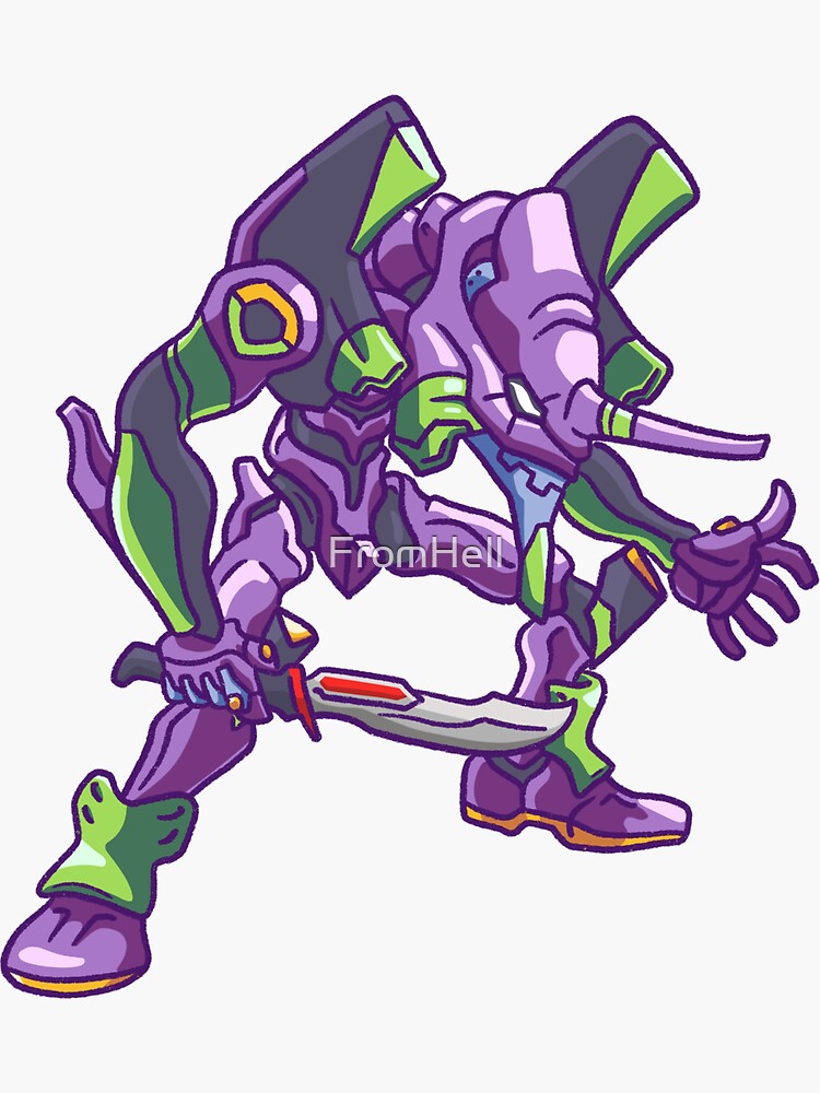 "Eva Unit 01 (Color Version)" Sticker by FromHell | Redbubble