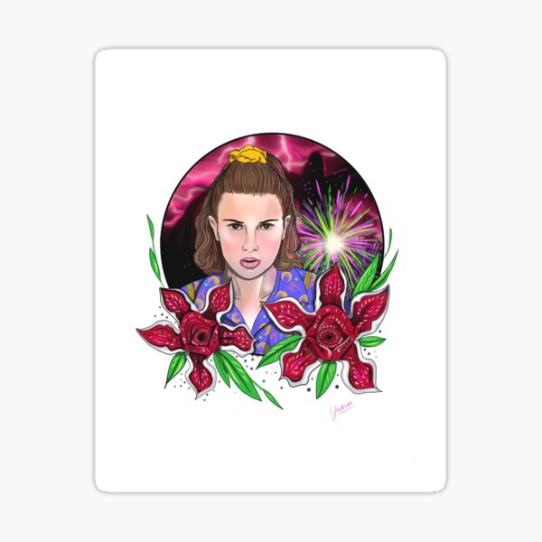 "Eleven" Sticker by FatRabbitArt | Redbubble