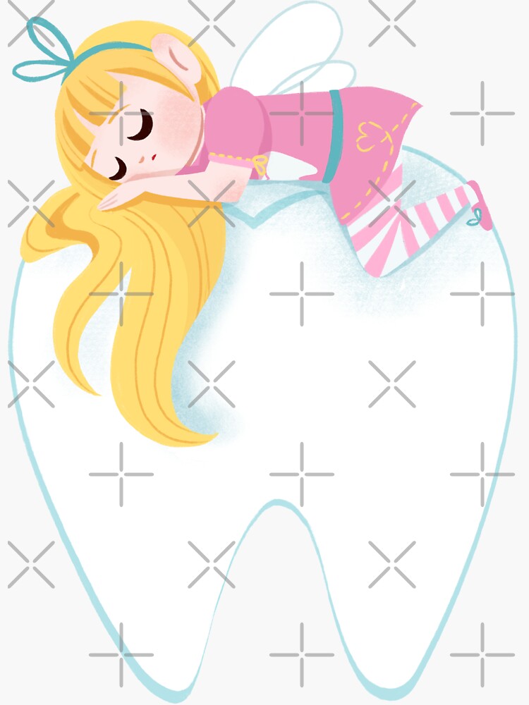 "Sleeping Tooth Fairy" Sticker for Sale by lobomaravilha | Redbubble