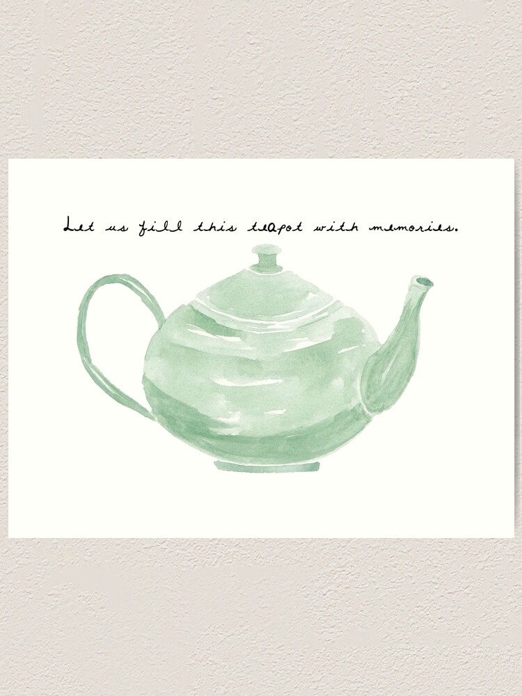 "Teapot with Text" Art Print for Sale by pickledbeets | Redbubble
