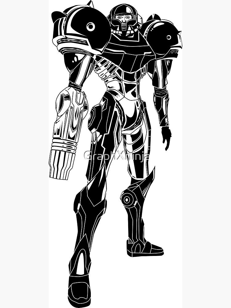 "Samus Stencil" Art Print for Sale by GraphXninja | Redbubble