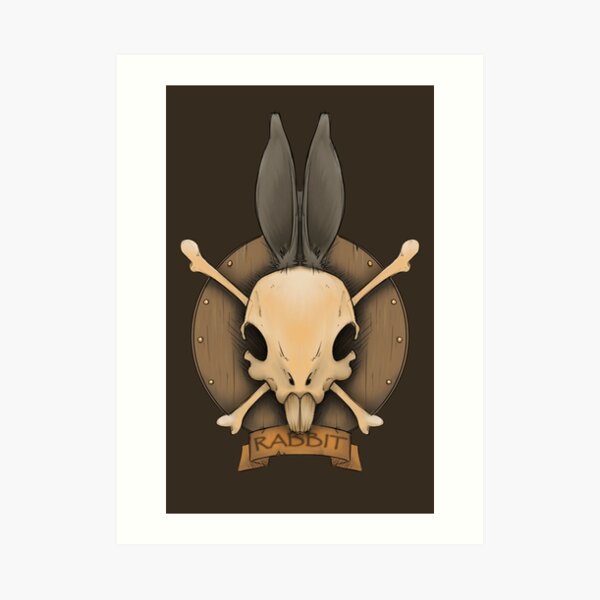 "Real Rabbit Skull" Art Print for Sale by crabro | Redbubble