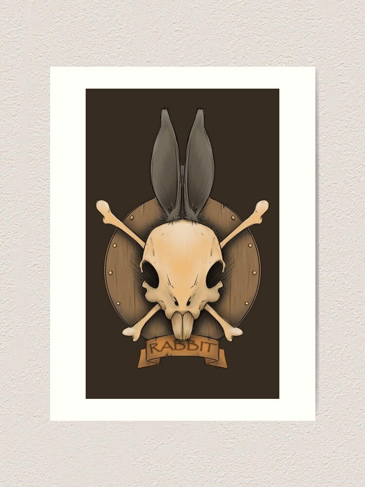 "Real Rabbit Skull" Art Print for Sale by crabro | Redbubble