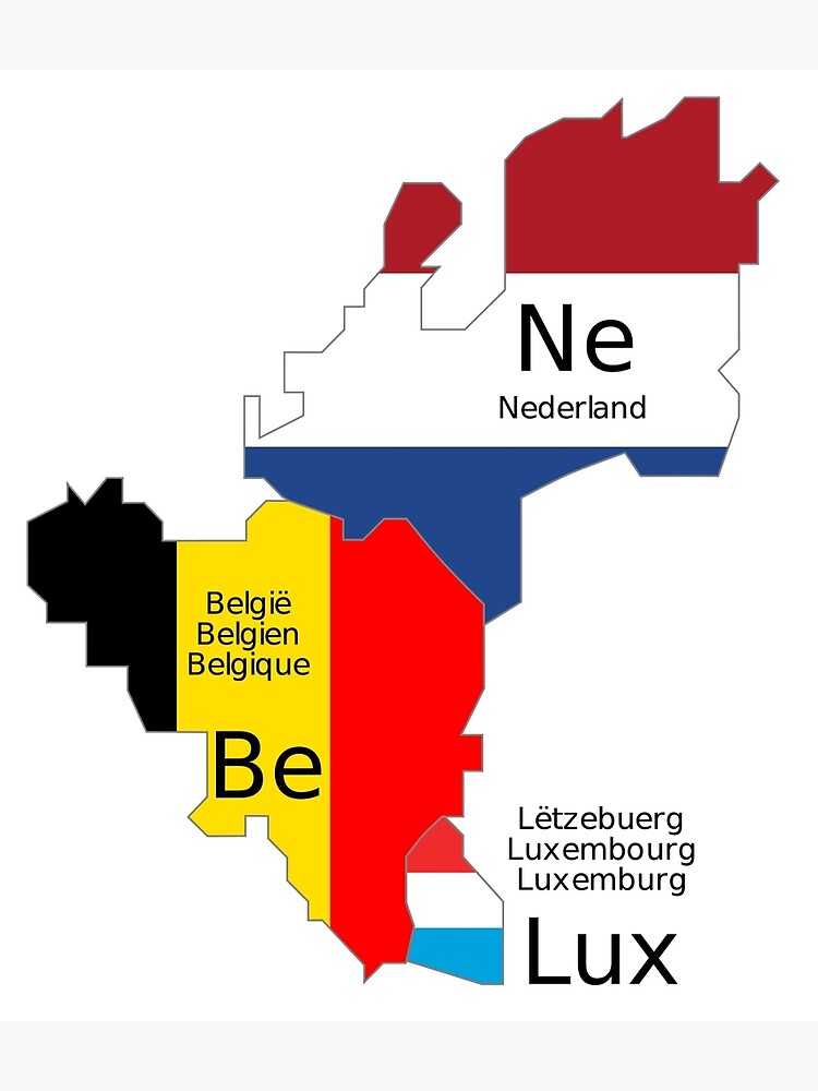 "Benelux Flag Map" Canvas Print for Sale by abbeyz71 | Redbubble