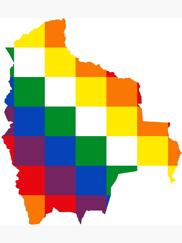 "Wiphala of the Qullasuyu Bolivia Map" Photographic Print by abbeyz71 ...