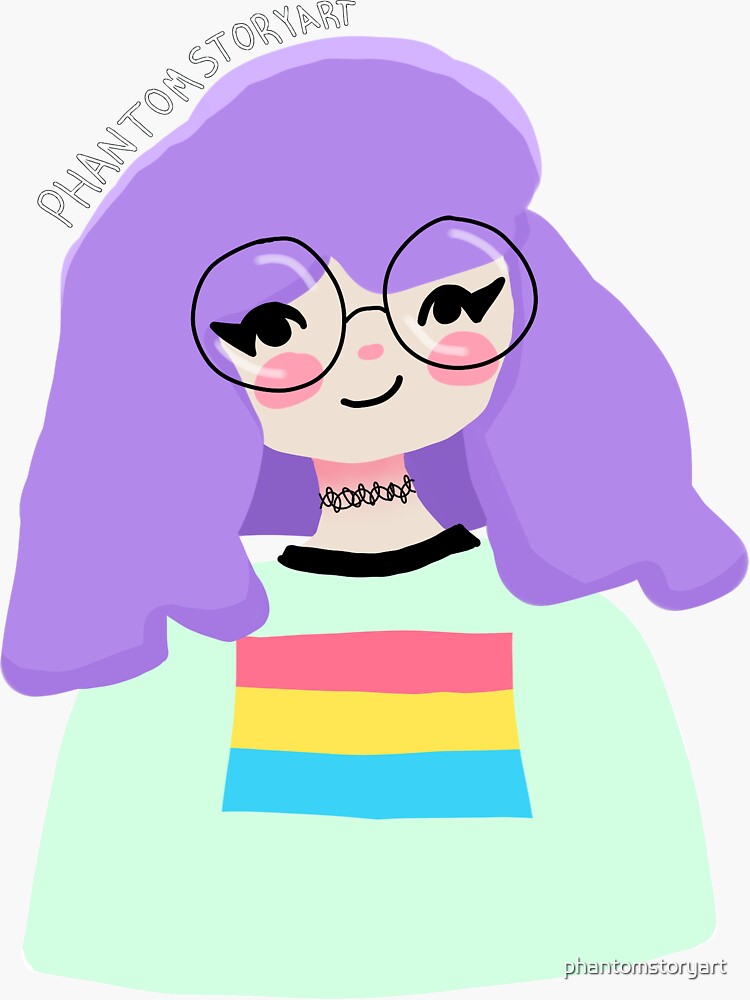 "Pan Pride" Sticker by phantomstoryart | Redbubble