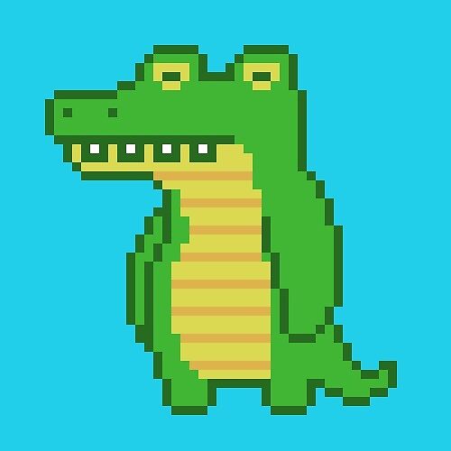 "Pixel Alligator" by kryphie | Redbubble