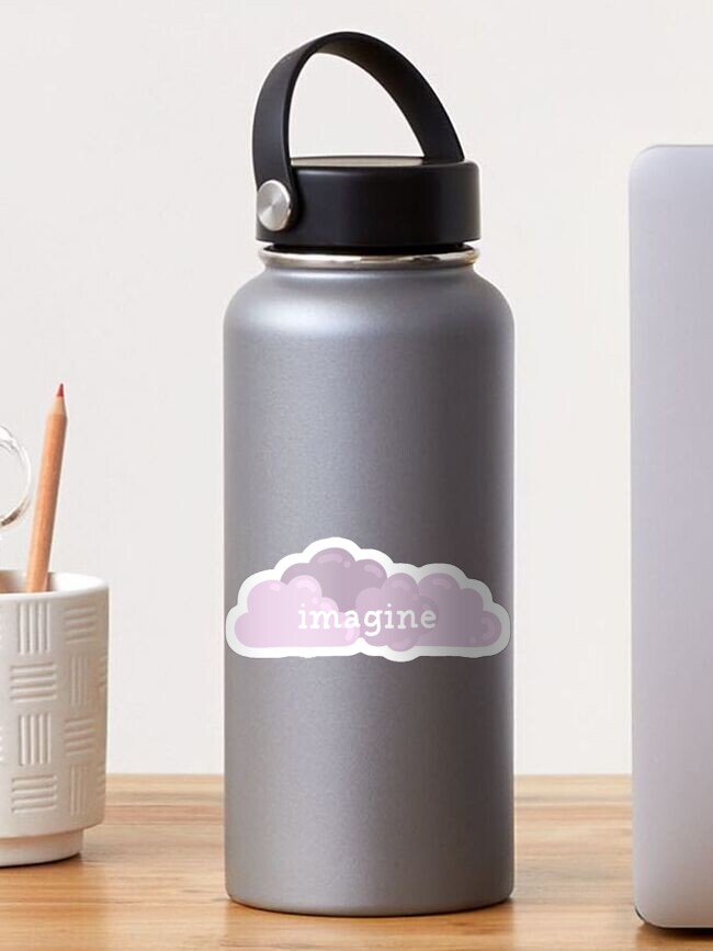 ""Imagine" Clouds" Sticker for Sale by cherrymagnet | Redbubble