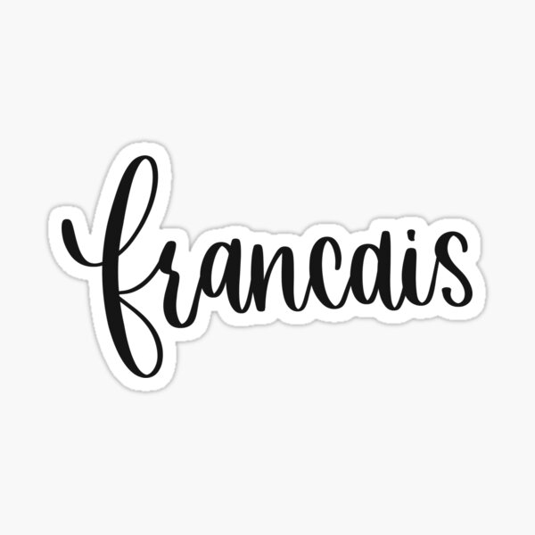 "Francais - Folder/Binder" Sticker for Sale by RT-Lettering | Redbubble