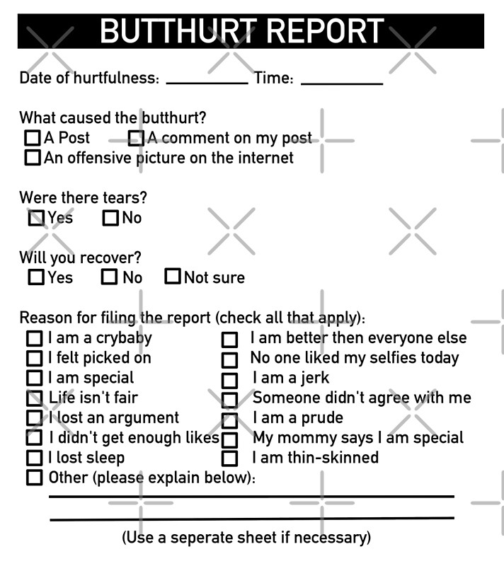 "Butthurt Report " by ColorFlowArt | Redbubble