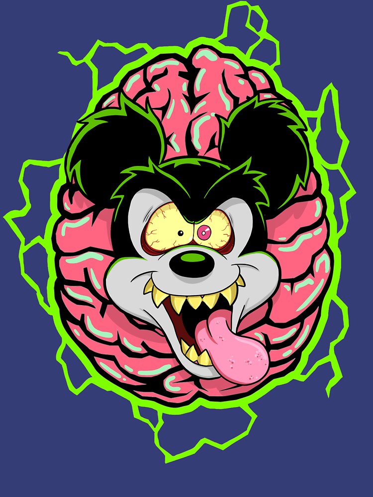 "Runaway Brain" T-shirt for Sale by AdamHicks | Redbubble | mouse t ...