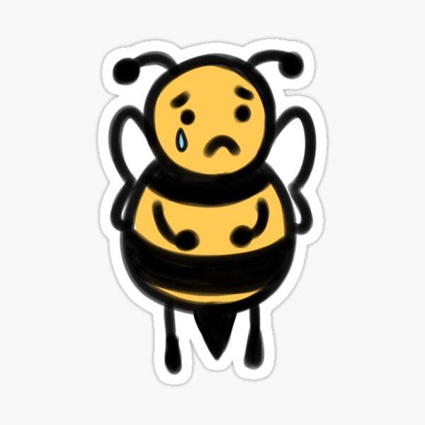 "Sad Bee" Sticker for Sale by Orum | Redbubble