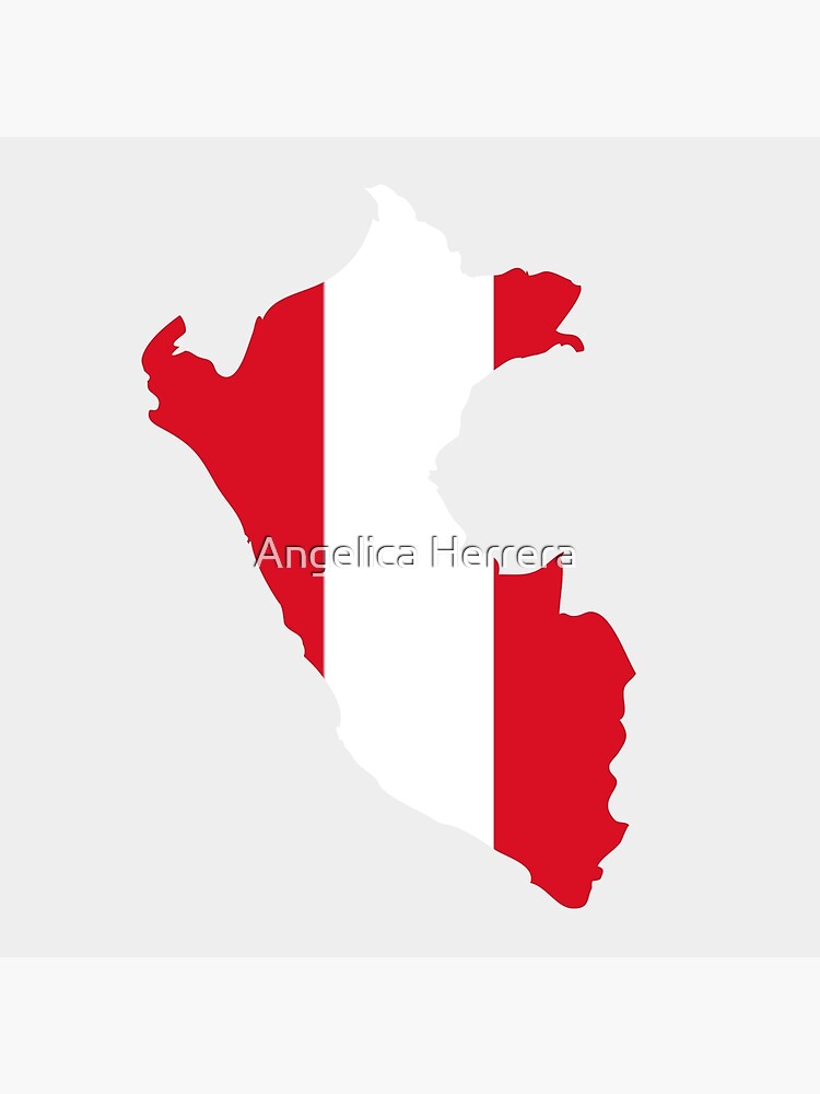 Lámina fotográfica «Mapa de Perú con colores de la bandera» de letters ...