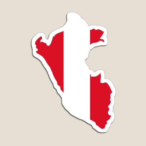 Imán for Sale con la obra «Mapa de Perú con colores de la bandera» de ...