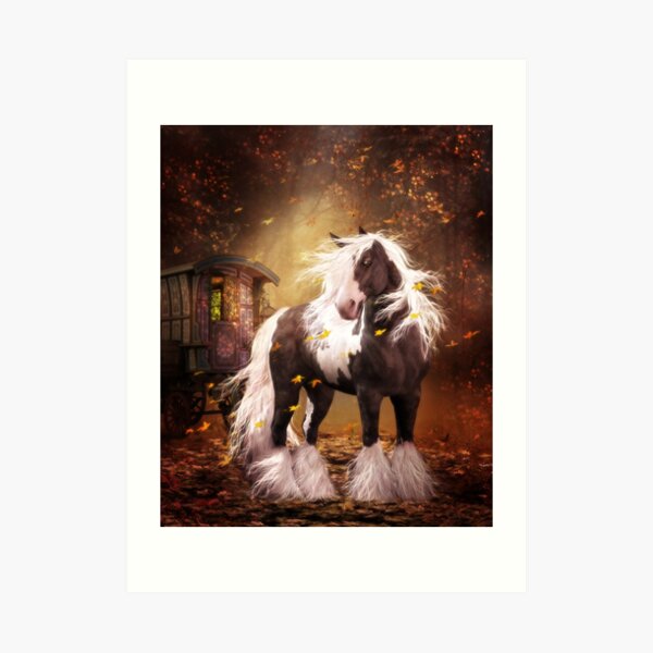 "Gypsy Gold - Gypsy Vanner horse" Art Print for Sale by Allegra | Redbubble