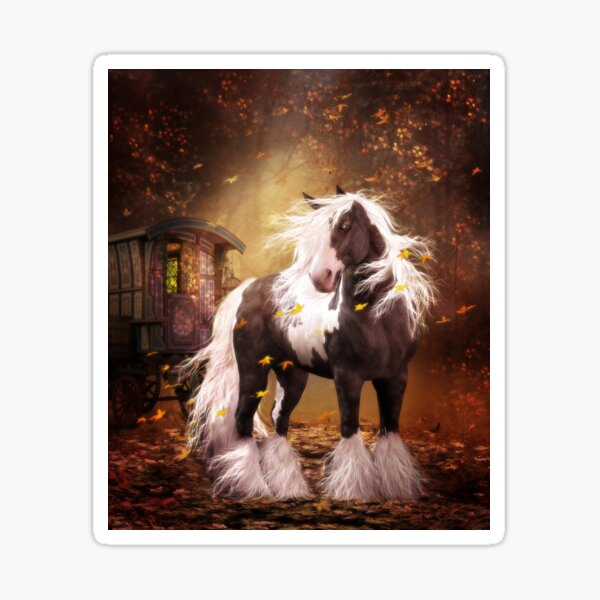 Pegatina « impresión de lienzo y póster. Los Gypsy Vanners son ...