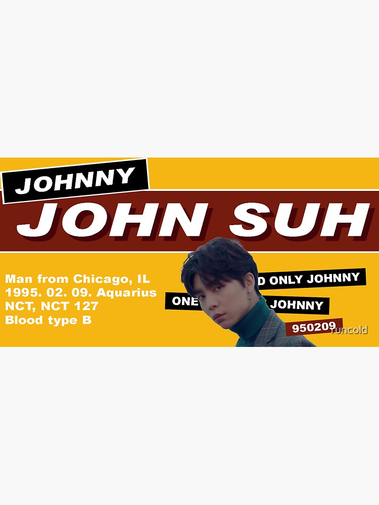 "Johnny Seo" Sticker by runcold | Redbubble