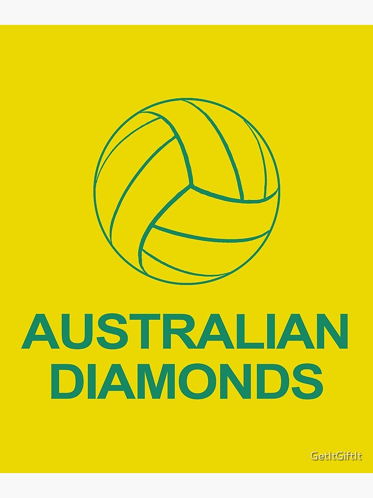 "Australian Diamonds Aussie Netball World Cup design" Art Print by ...
