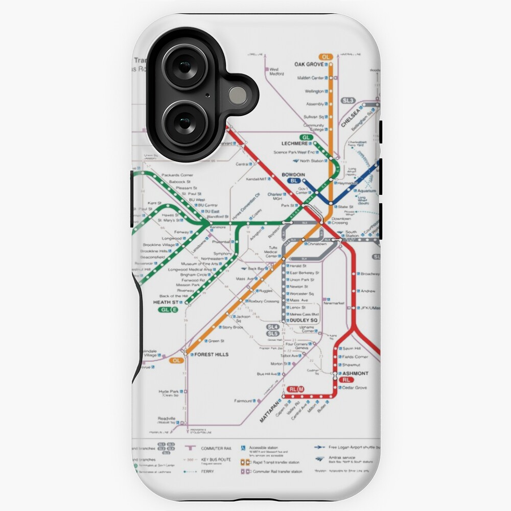 "Boston MBTA Map" Sticker for Sale by marblequeen | Redbubble