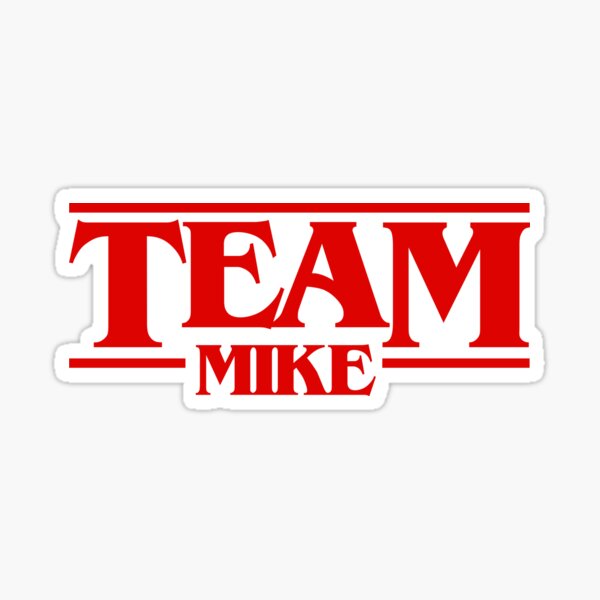 "Stranger Things Team Mike (Bold Red)" Sticker by EdUnderground | Redbubble