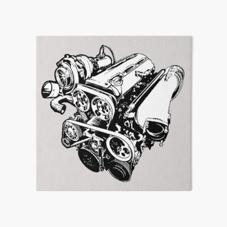 "2JZ engine" Art Board Print by dominikz96 | Redbubble