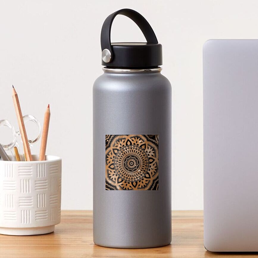 "Gold Mandala" Sticker for Sale by CDonato | Redbubble