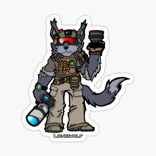 "classic Tactical Wolf " Sticker by TacticalWolf | Redbubble