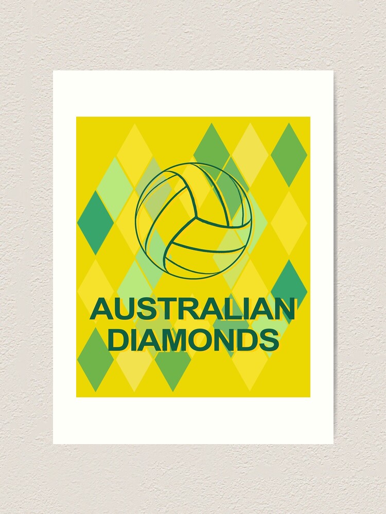 "Australian Diamonds Aussie Netball World Cup design" Art Print by ...
