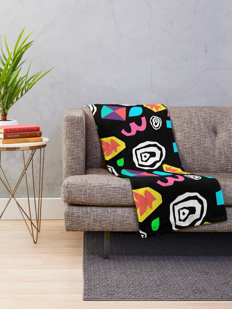 "Back to 80s" Throw Blanket by dehandre | Redbubble