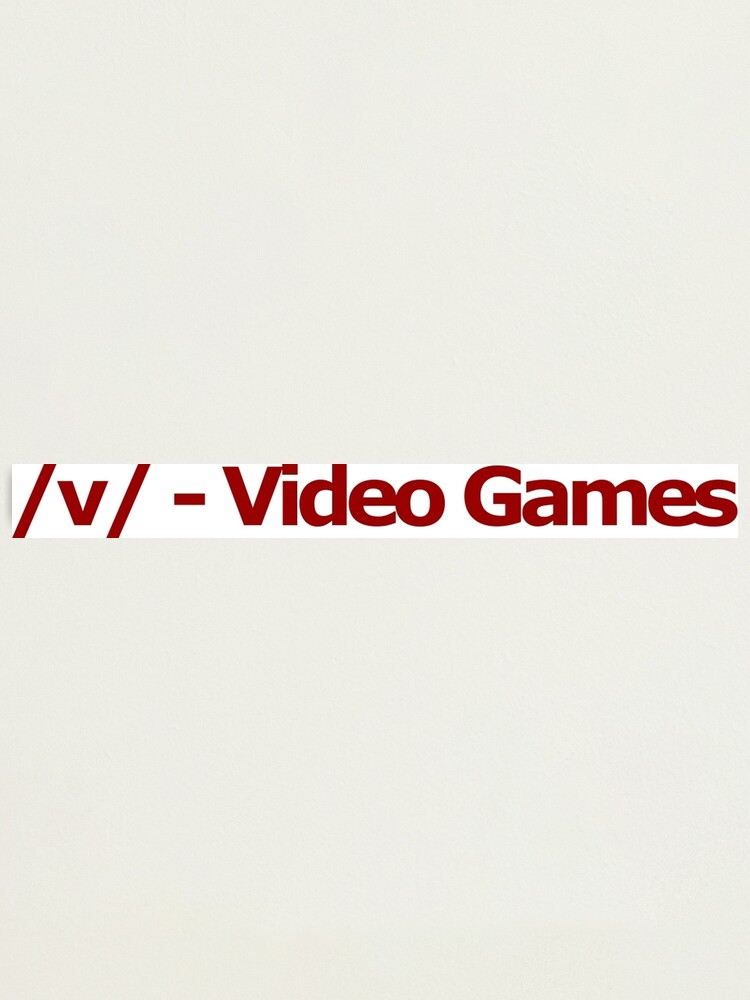 "/v/ - Video Games 4chan Logo" Photographic Print for Sale by FlandresBowler | Redbubble