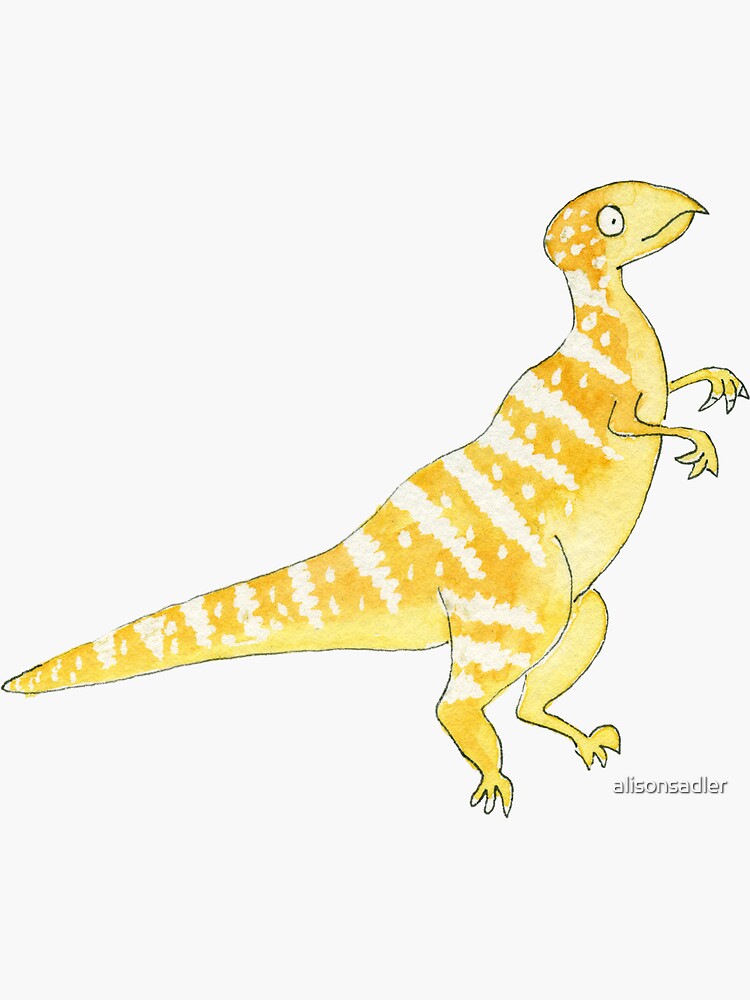 "QUANTASAURUS DINOSAUR, a yellow dinosaur" Sticker for Sale by ...