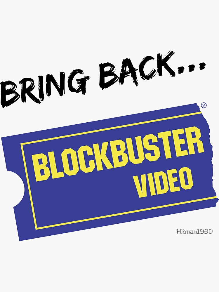 "Movie Retro Blockbuster Video VHS DVD" Sticker for Sale by Hitman1980 ...