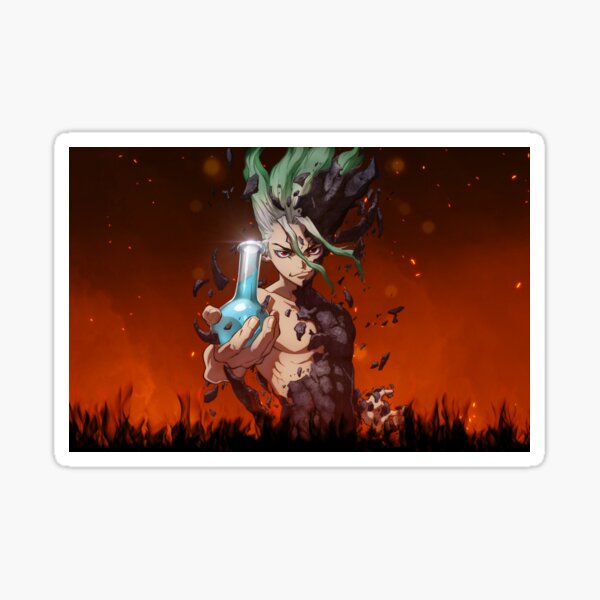 "Dr. Stone" Sticker by gka-lulu | Redbubble