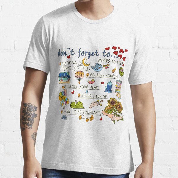 "Notes to Self" T-shirt for Sale by Fritzi1221 | Redbubble | note to ...
