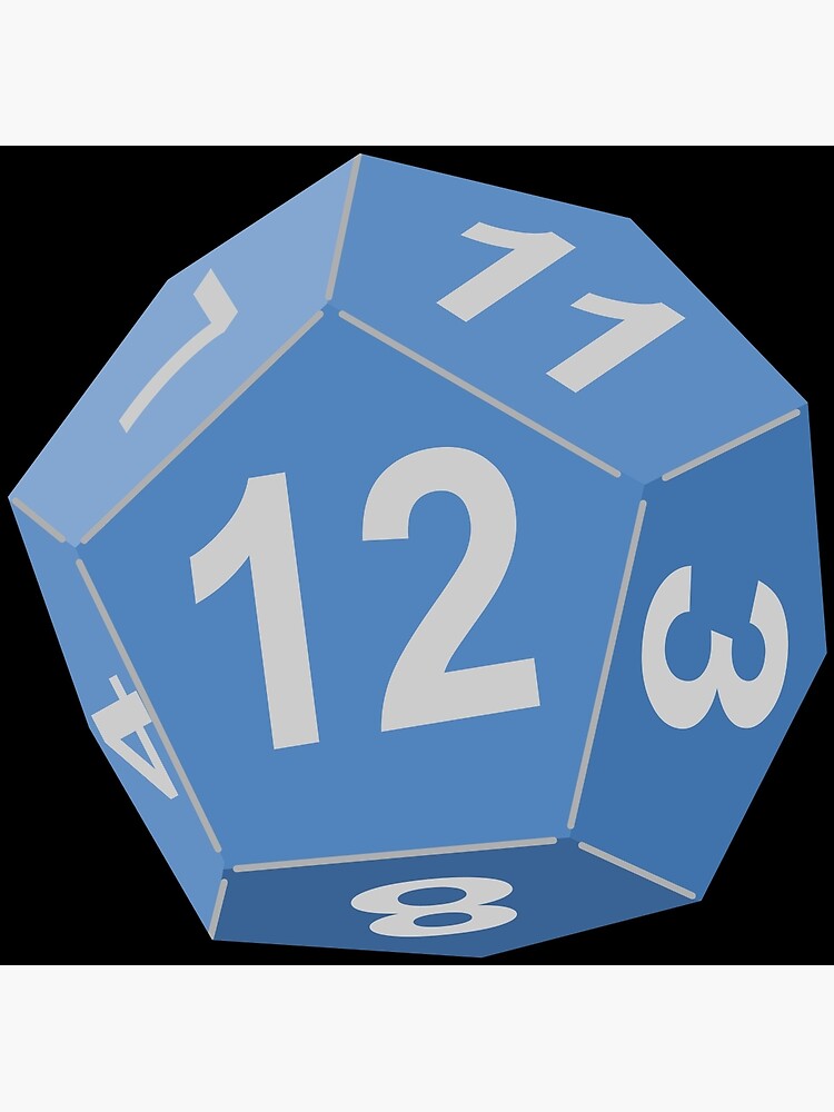 "12 Sided Dice D12" Canvas Print by BenjiKing | Redbubble