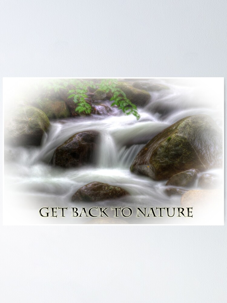 "Get Back to Nature - Falling Water Landscape" Poster by barrysart ...